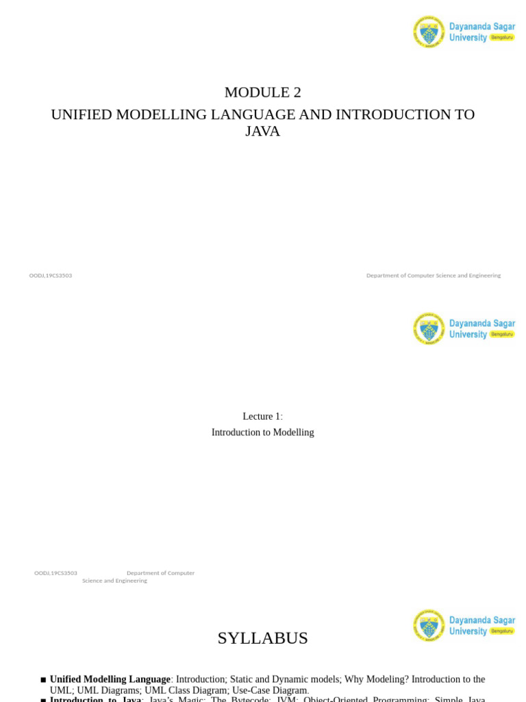 Oodj-Module 2-Part 1 Uml | PDF