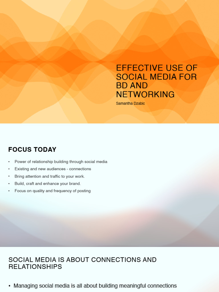 Effective Use of Social Media PDF | PDF | Social Media | Career & Growth
