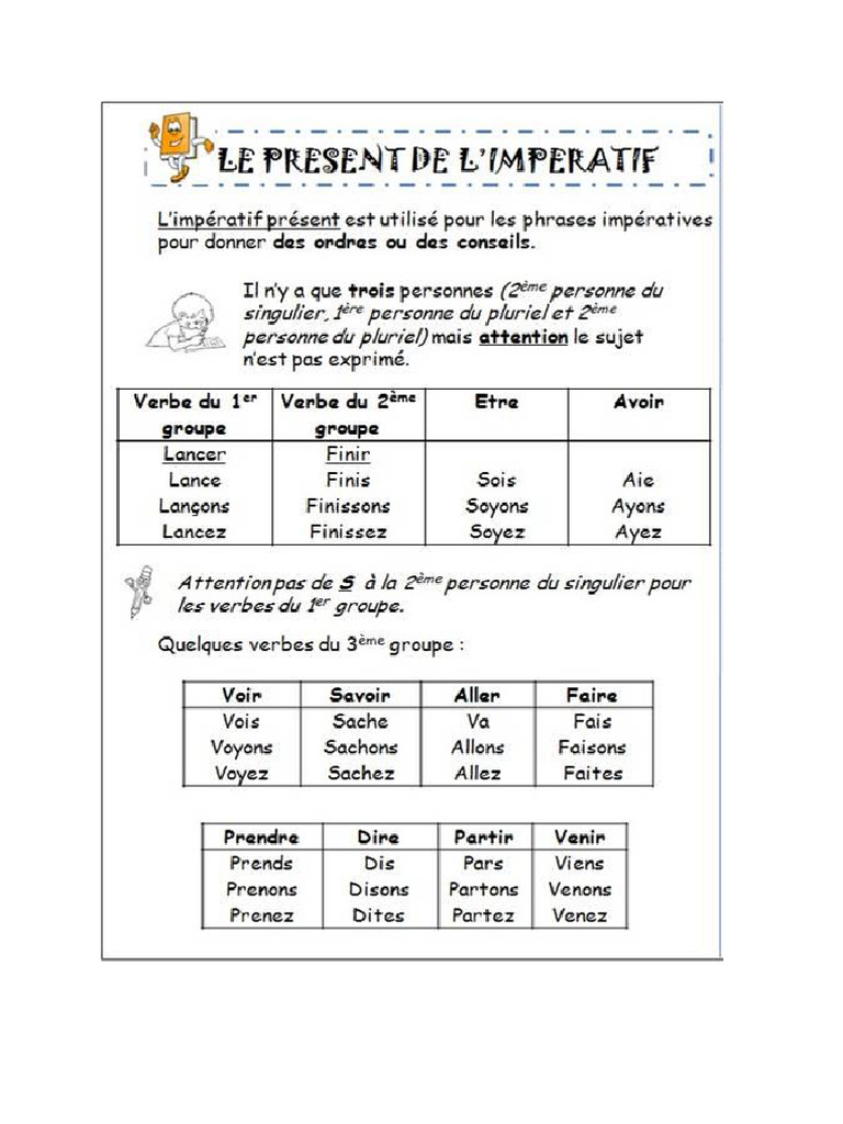 Impératif Règle | PDF