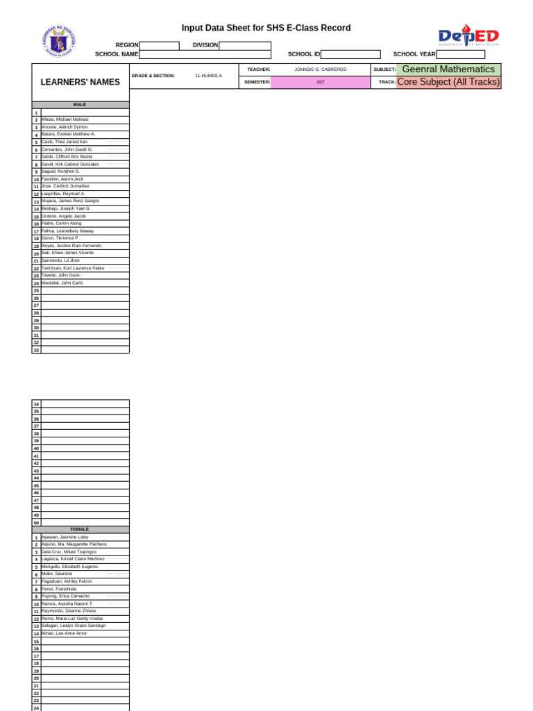 11-HUMSS A (GenMath) | PDF