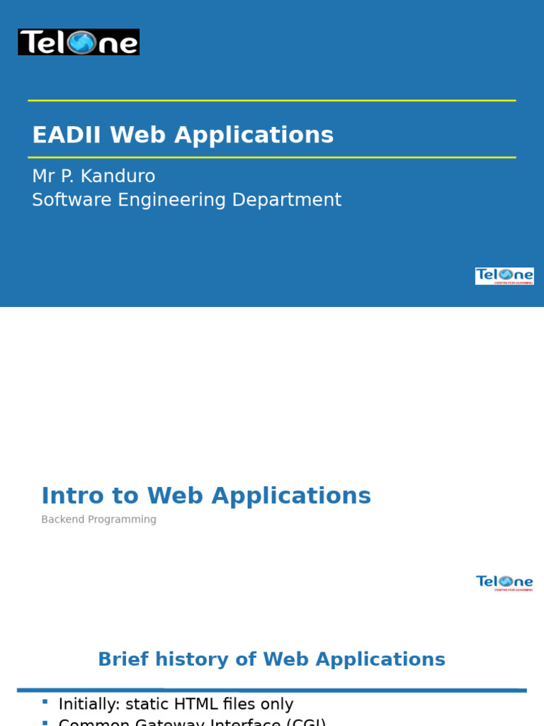 Unit-3 Web Applications Back End | PDF