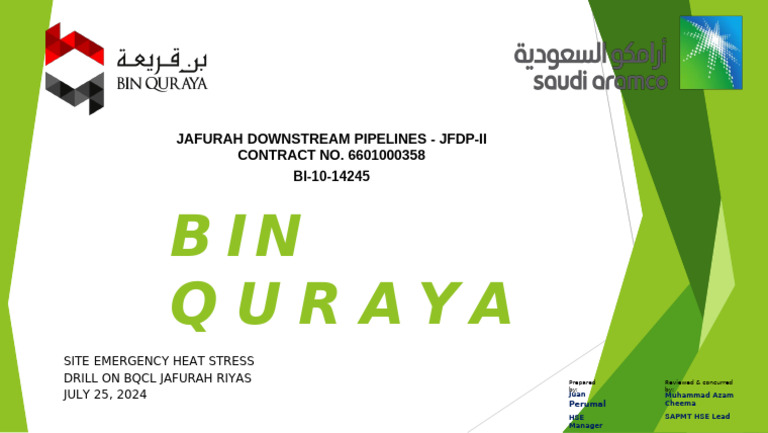 BIN Quraya: Jafurah Downstream Pipelines - Jfdp-Ii CONTRACT NO ...