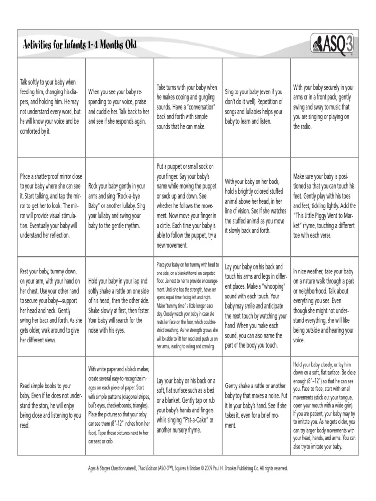 ASQ Activities | PDF | Toys | Lullabies