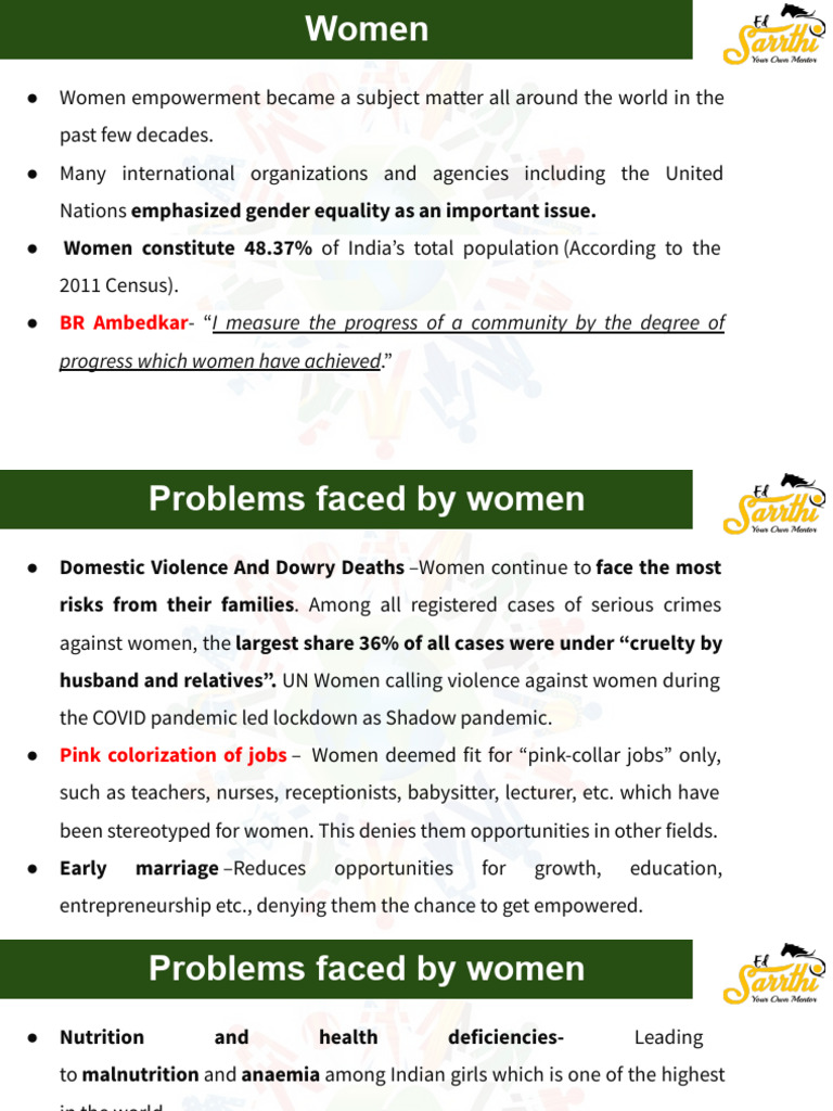 Social Empowerment - Women and Elderly PDF | PDF