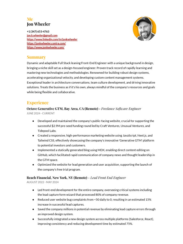 Jon Wheeler - Resume | PDF