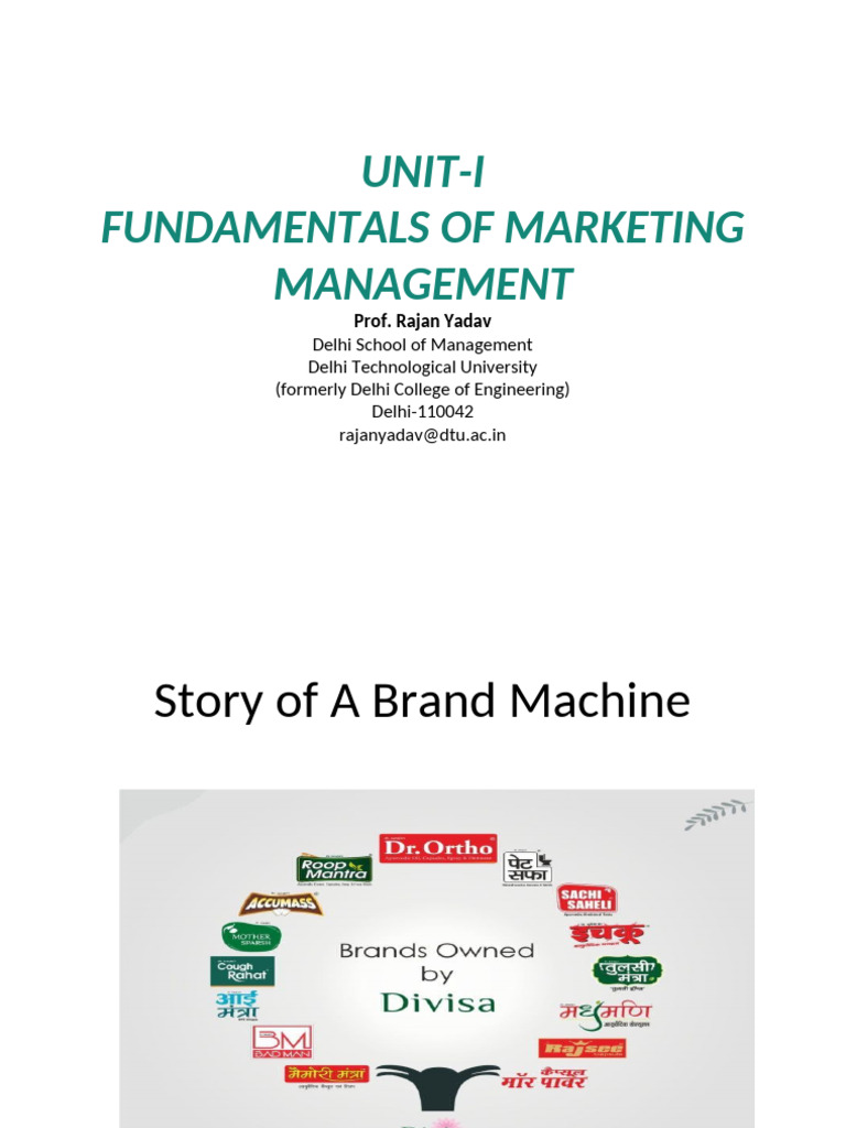 MarketingUnit 1 | PDF