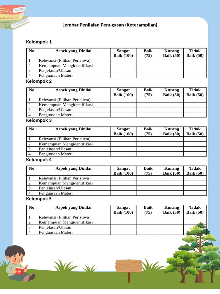 Lembar Penilaian Penugasan | PDF