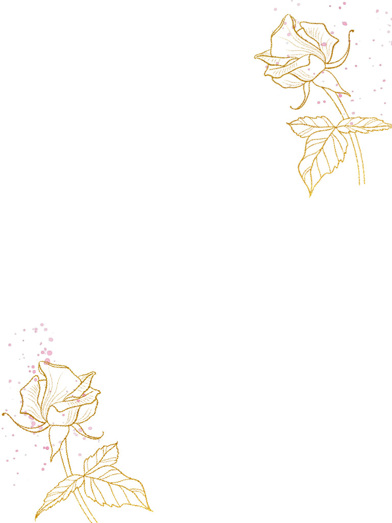 Golden Floral A4 Document Page Border | PDF
