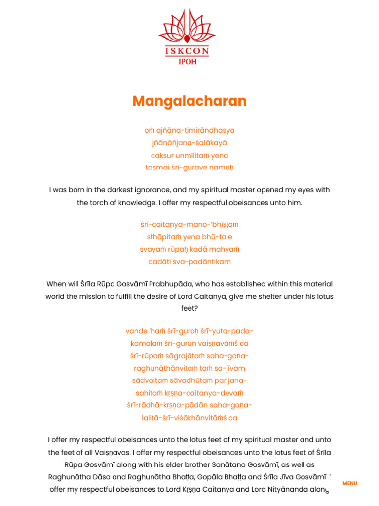 Mangalacharan - ISKCON | PDF