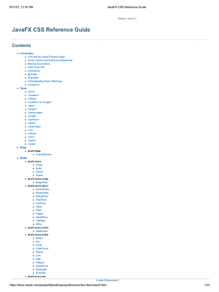 Javafxcss | PDF