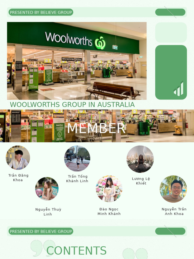 Believe Group - Woolworths Group in Australia | PDF