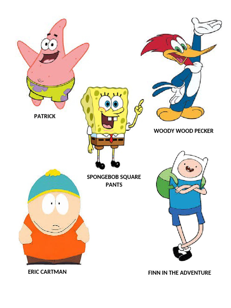 5 Cartoon Characters | PDF