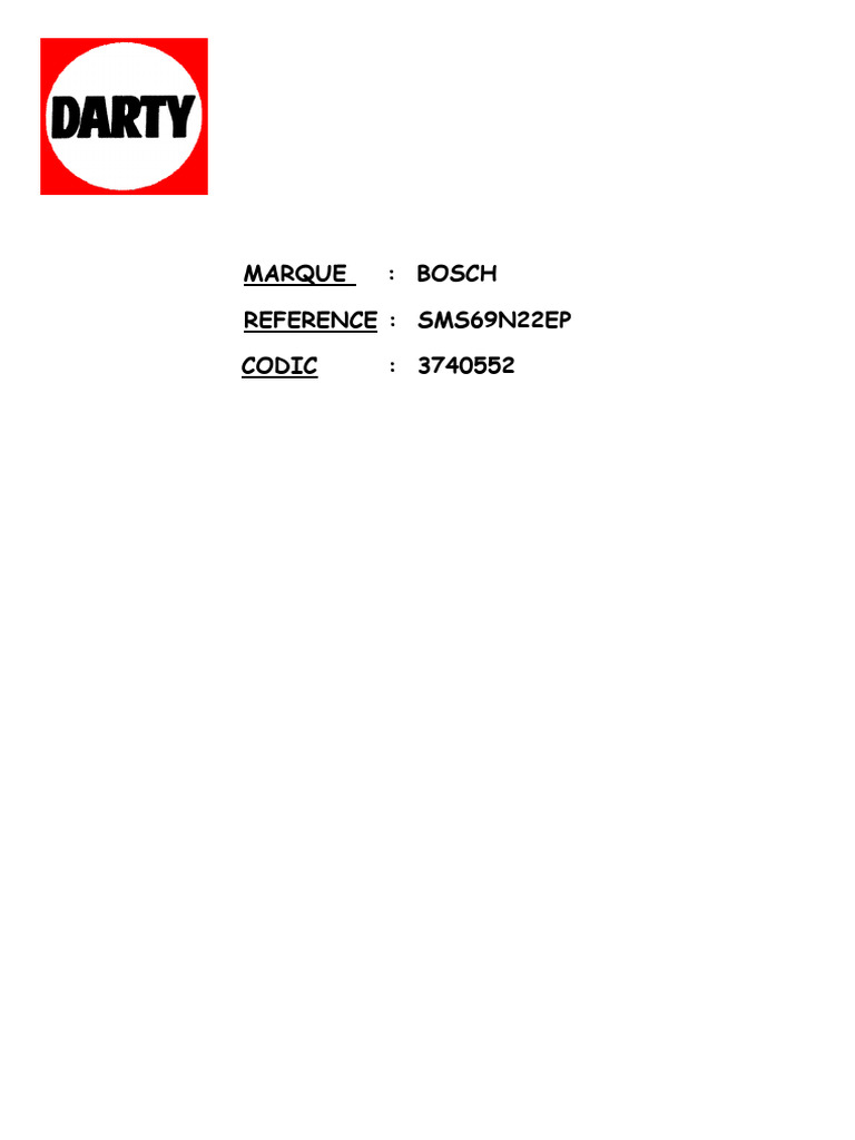 BOSCH 3740552 - User Manual | PDF