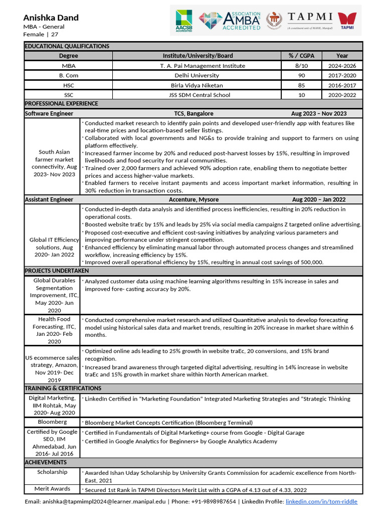 CV Format - Experience in Multiple Companiesroles | PDF