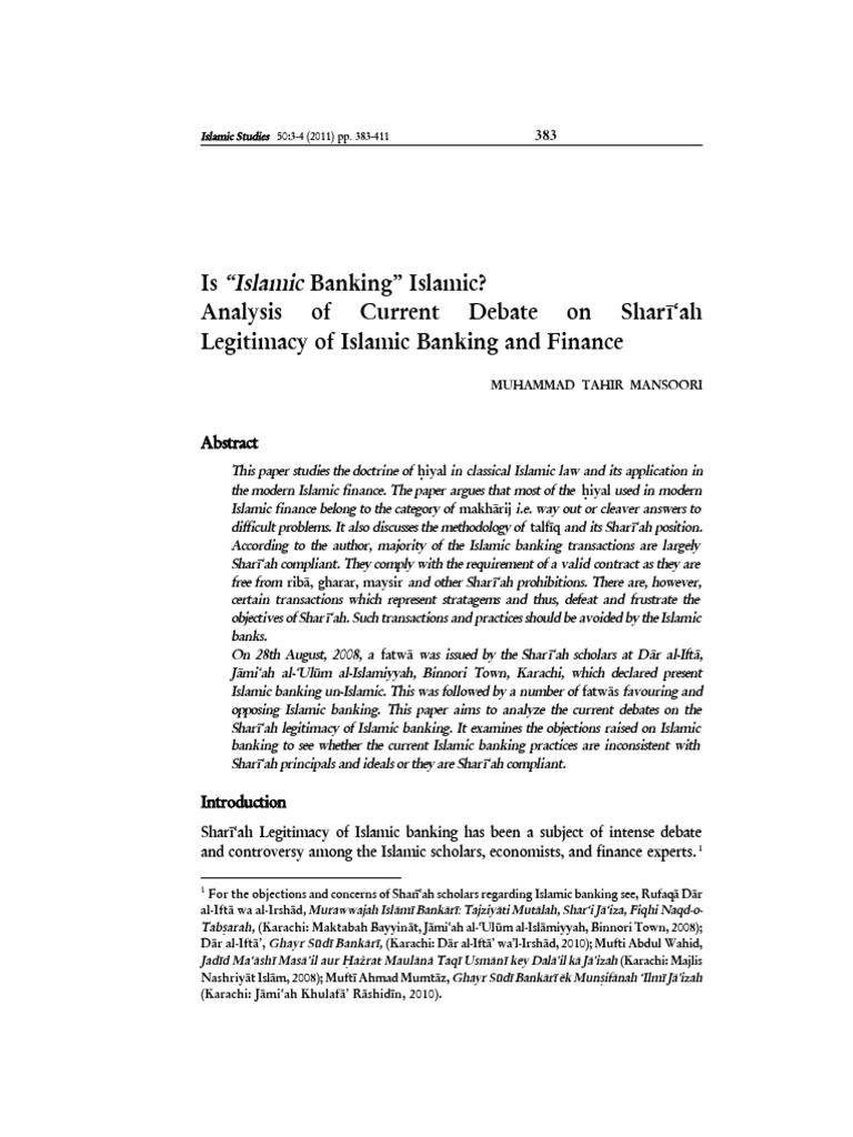 Is Islamic Banking Islamic | PDF | Islamic Banking And Finance | Law