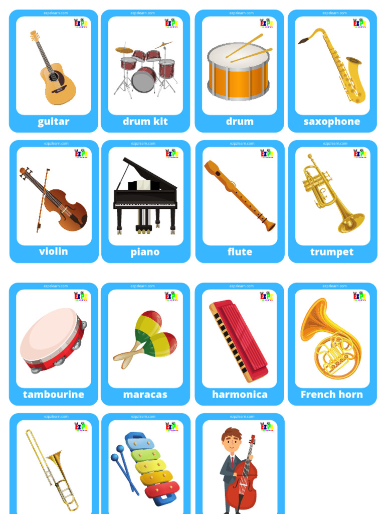 Musical Instruments Mini Cards | PDF