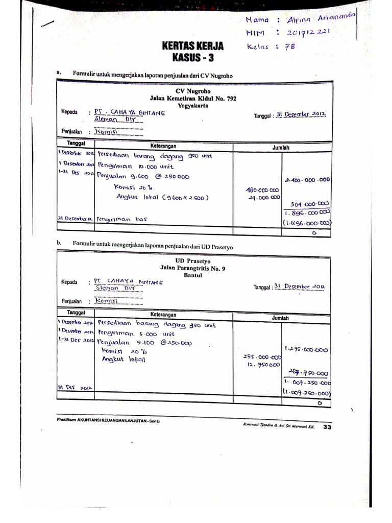 Tugas Prakt - Akl Kasus 3 | PDF