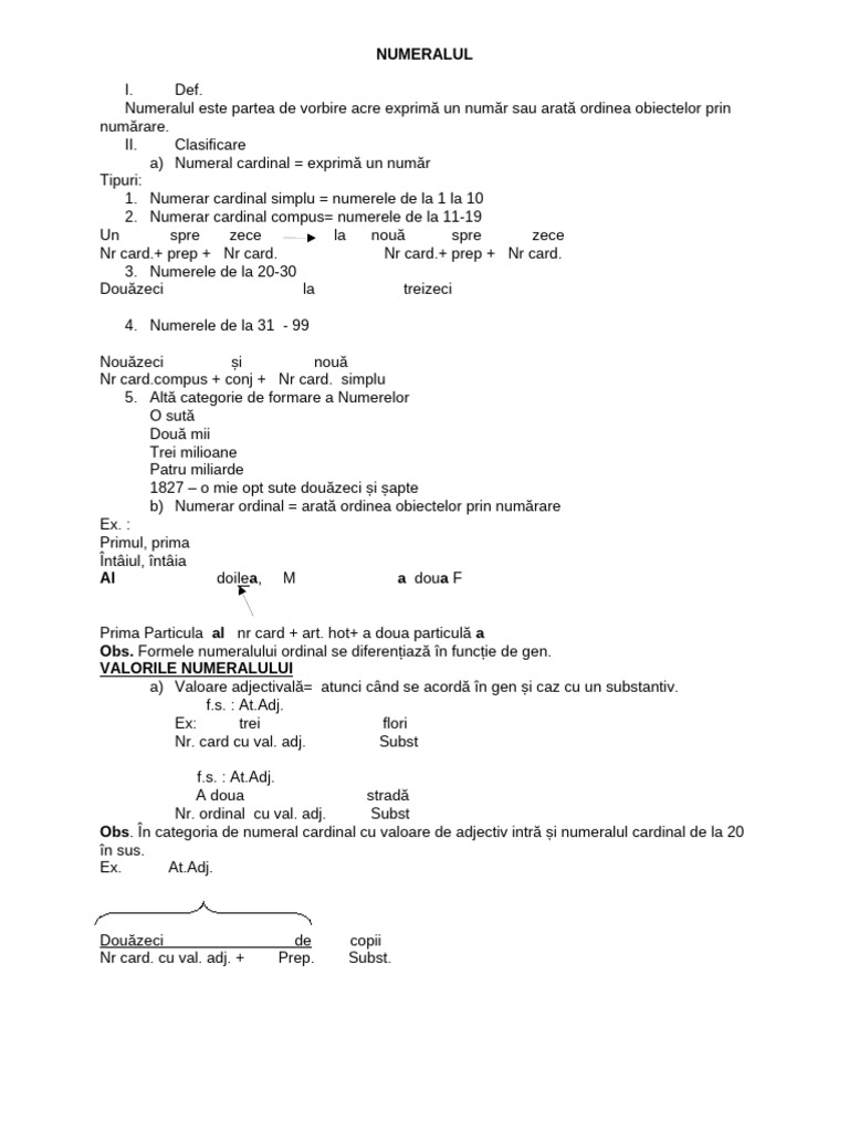 NUMERALUL | PDF