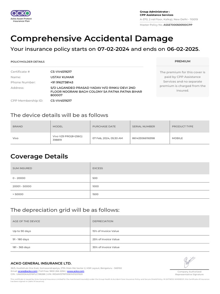 Acko Insurance | PDF