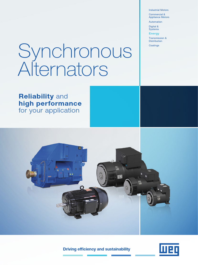 WEG GENERATORS Synchronous Alternators 50042082 Brochure English DC | PDF