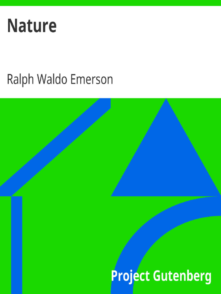 RALPH WALDO EMERSON Nature | PDF
