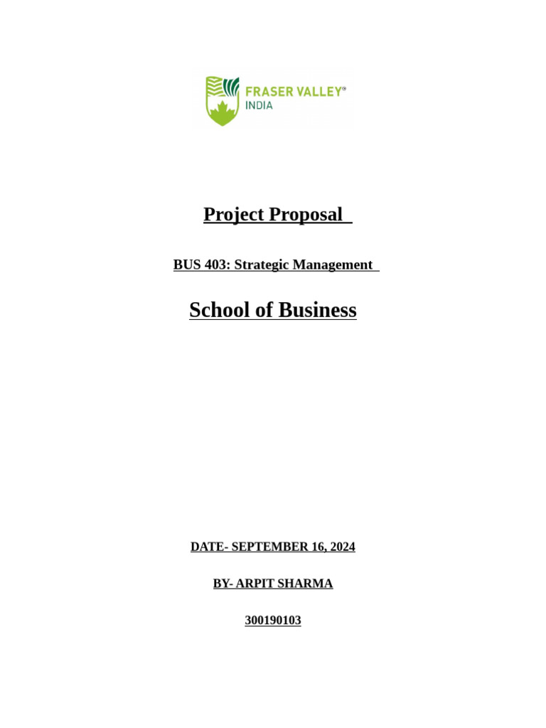Project Proposal 403 | PDF