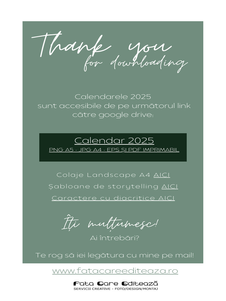 Calendar 2025 Imprimabil Anual Lunar Planner Fata Care Editeaza | PDF