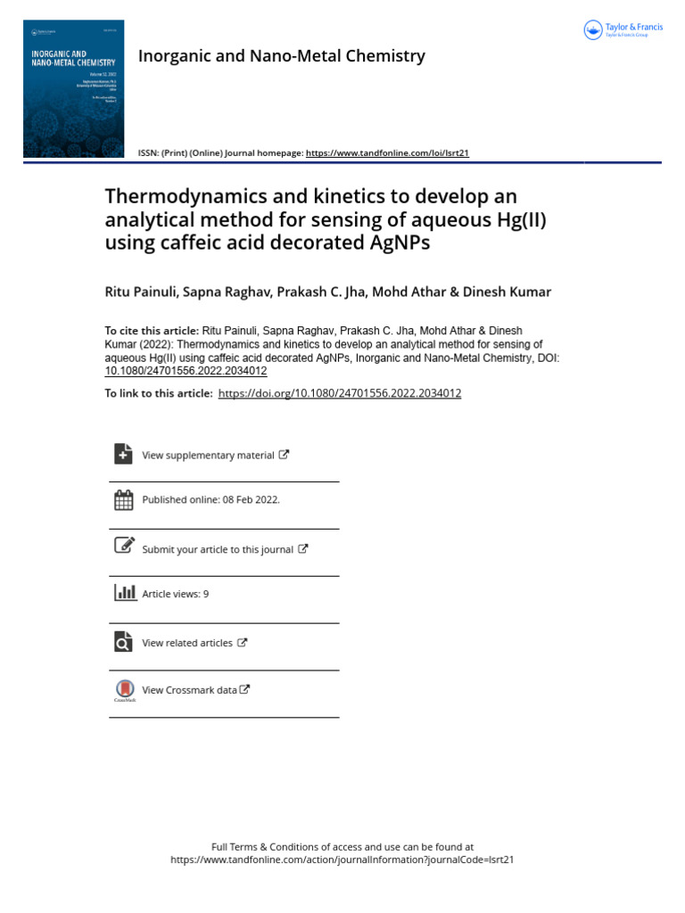 Thermo Kinetics Nanoparticles | PDF | X Ray Photoelectron Spectroscopy ...