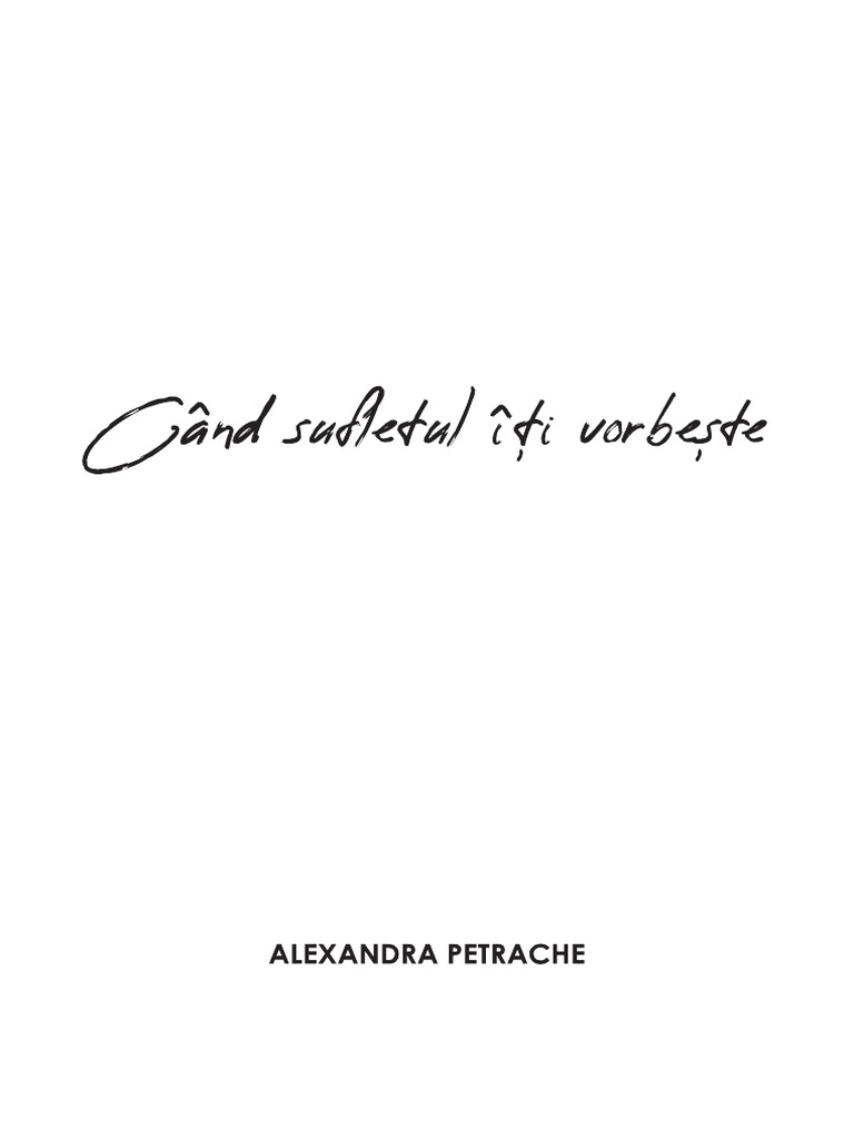 Cand Sufletul Iti Vorbeste - Alexa | PDF