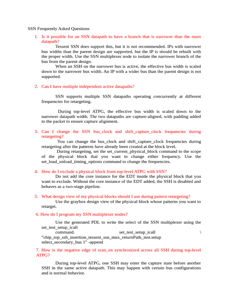SSN Questions | PDF