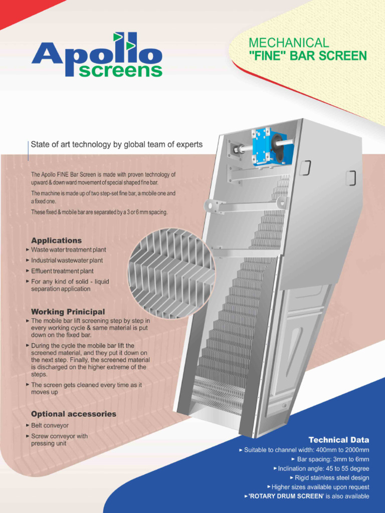 Mechanical Fine Bar Screen | PDF