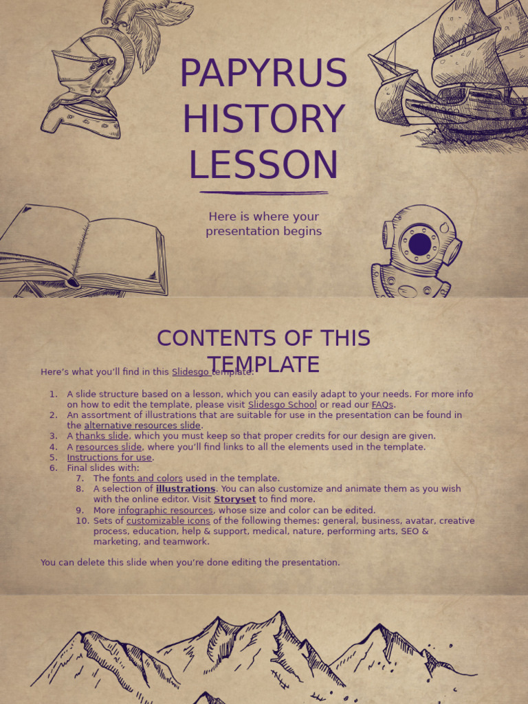 Papyrus History Lesson Purple Variant | PDF