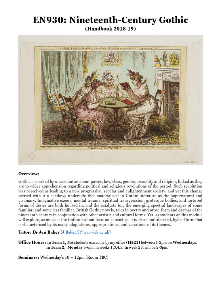 19th Century Gothic Introduction | PDF