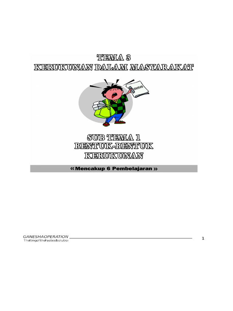 TEMA 3 (Sub Tema-1 Bentuk-Bentuk Kerukunan) | PDF