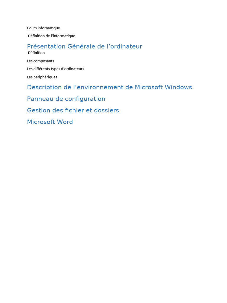 Cours informatique | PDF