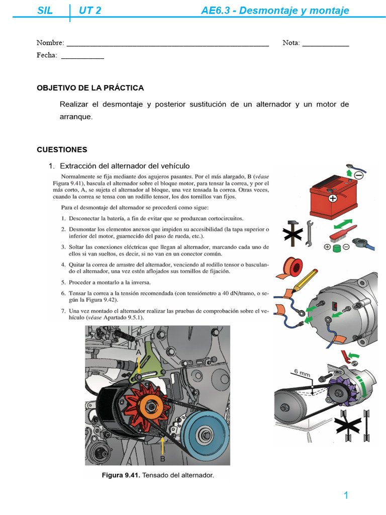 AE6.3 - Desmontaje y Montaje | PDF