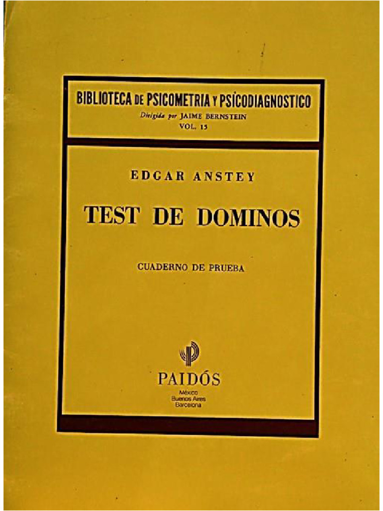 Cuaderno de Prueba Dominós | PDF