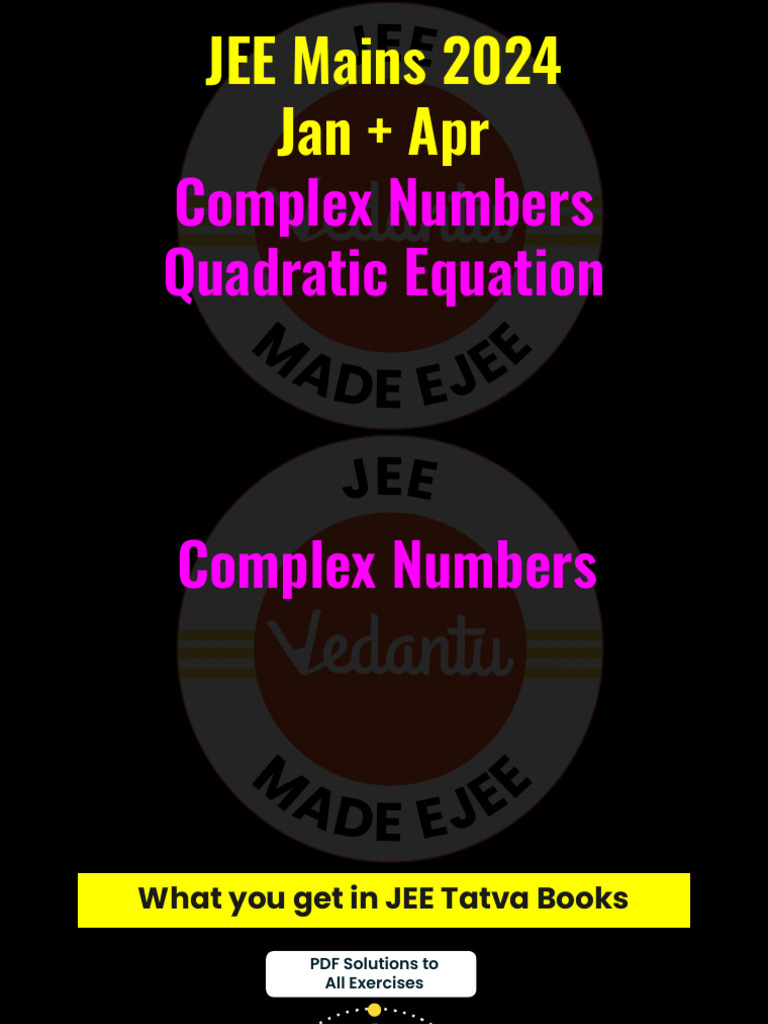 Complex Numbers & Quadratic Equation - JEE 2024 PYQ | PDF