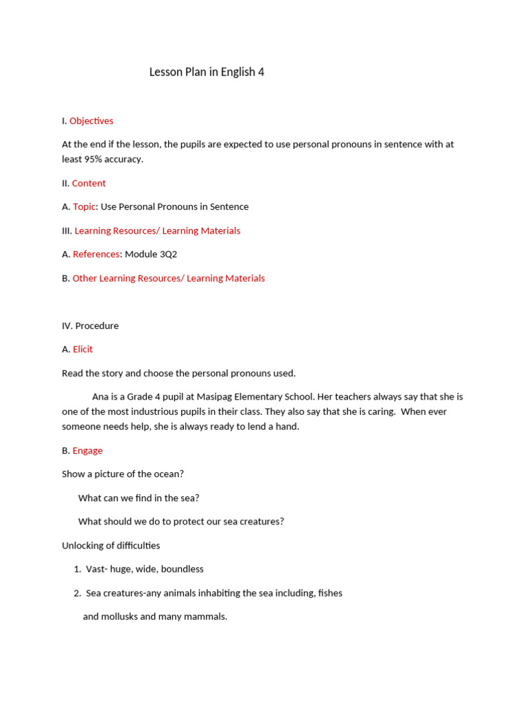 7es Lesson Plan | PDF