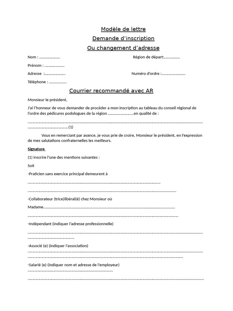 Modèle de Lettre | PDF