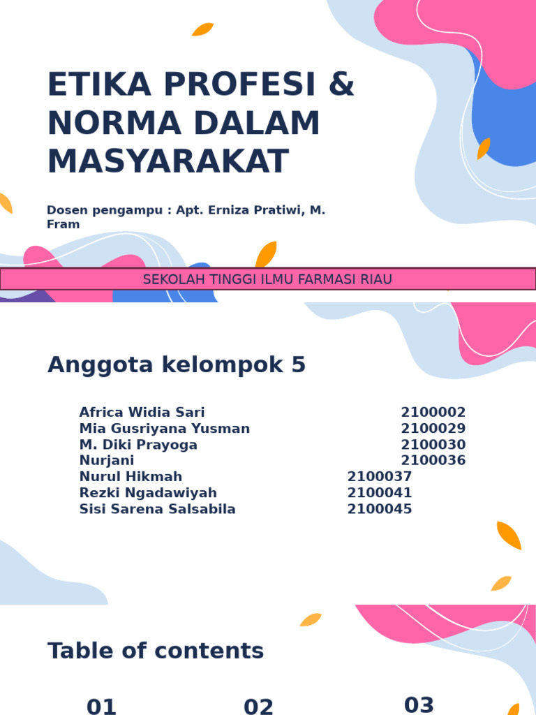 Etika Profesi Dan Norma Dalam Masyarakat - Kelompok 5 | PDF