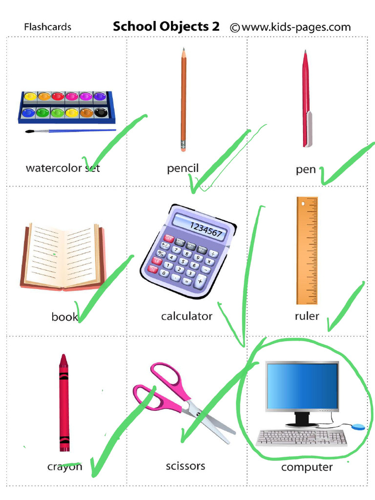 School Objects 2 | PDF