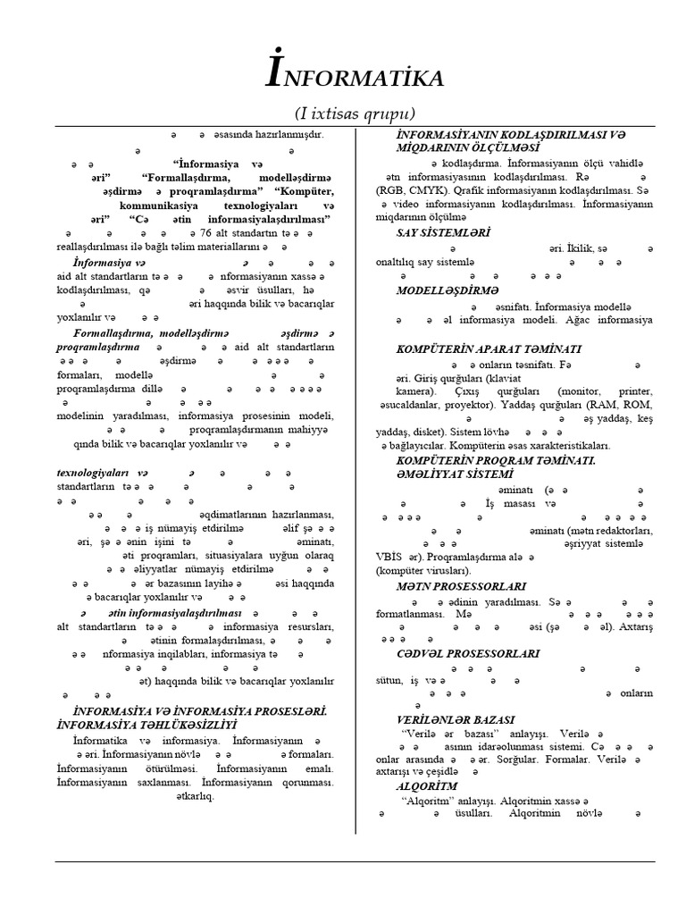 İnformatika Proqram DİM | PDF