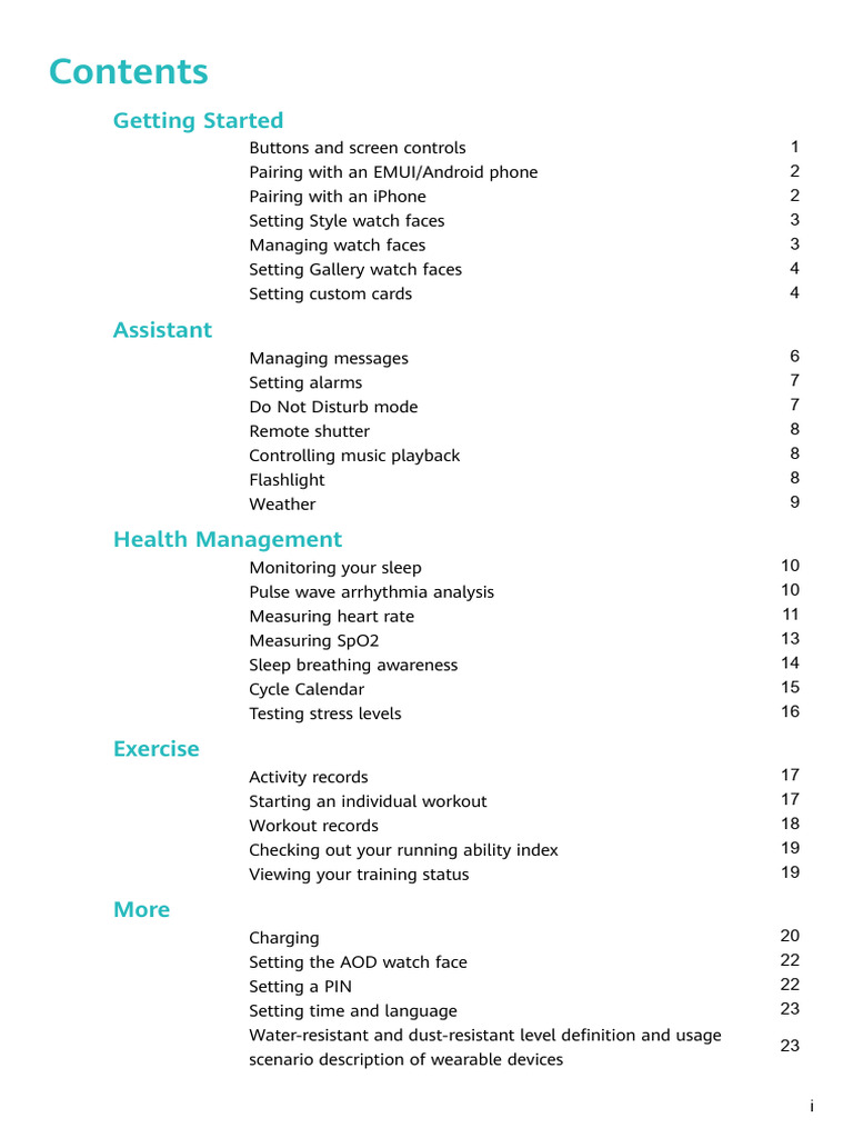 HUAWEI Band 9 User Guide - (KIM-B19,01, En-Us) | PDF