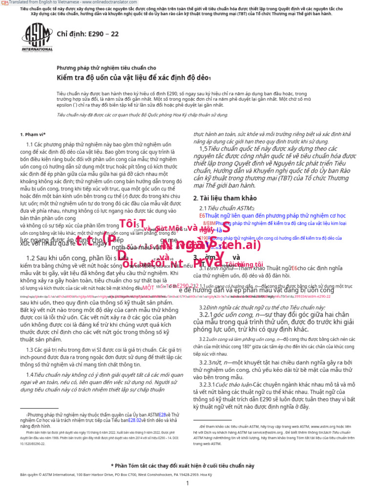 ASTM-E290-22 en VI | PDF