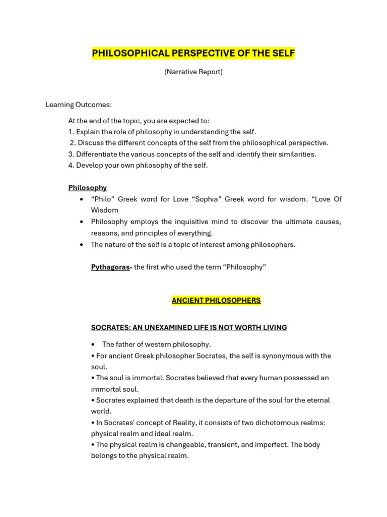 Narrative Report Uts Philo Perspective | PDF