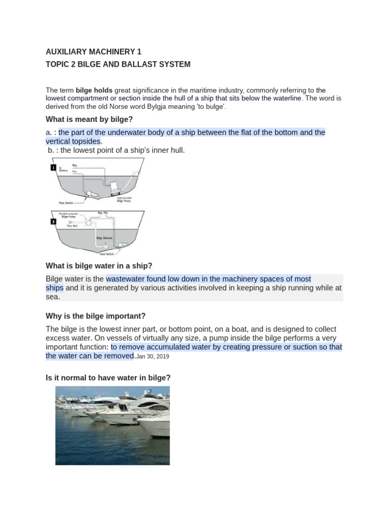 Understanding Bilge and Ballast Systems | PDF | Pump | Technology ...