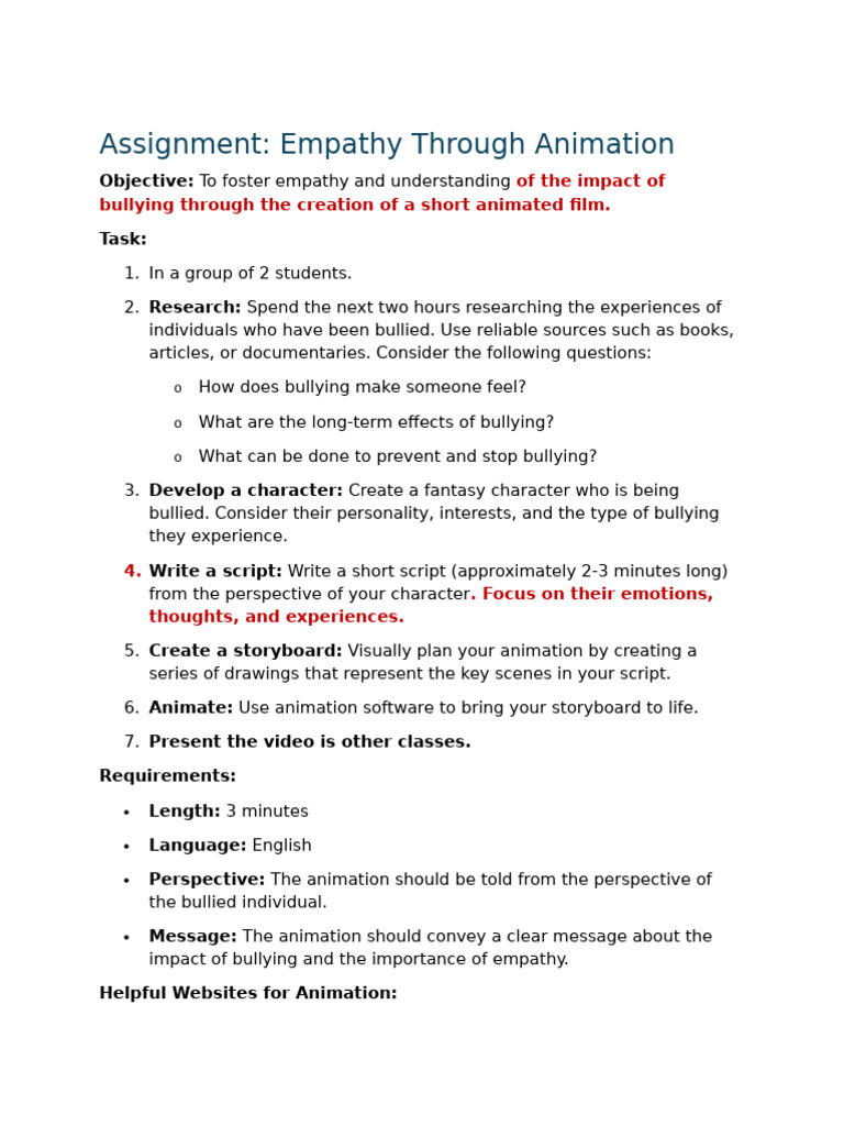 Assignment Spanish Class | PDF