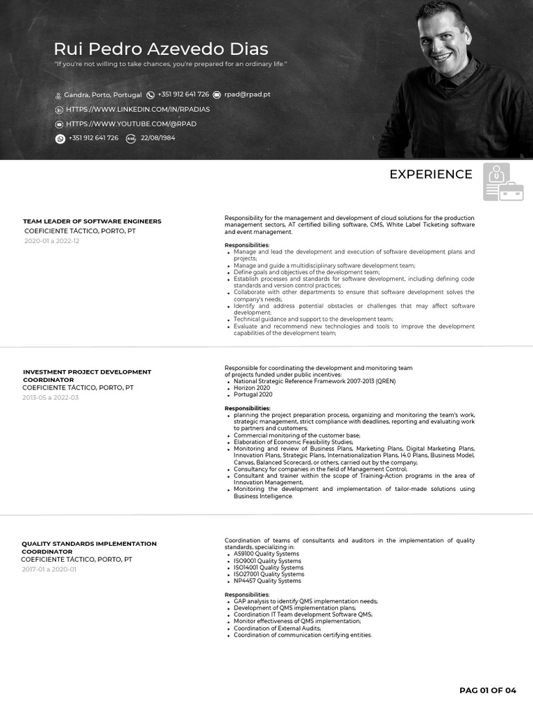 CV Rui Dias en | PDF