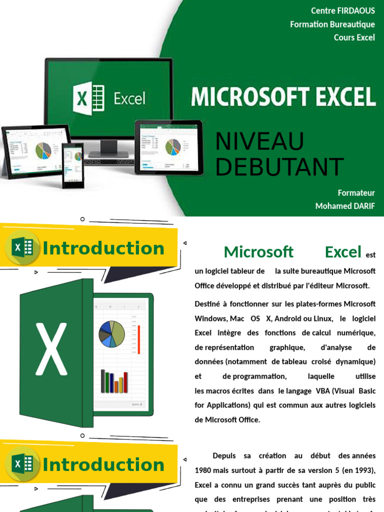 Excel Débutant Pdf